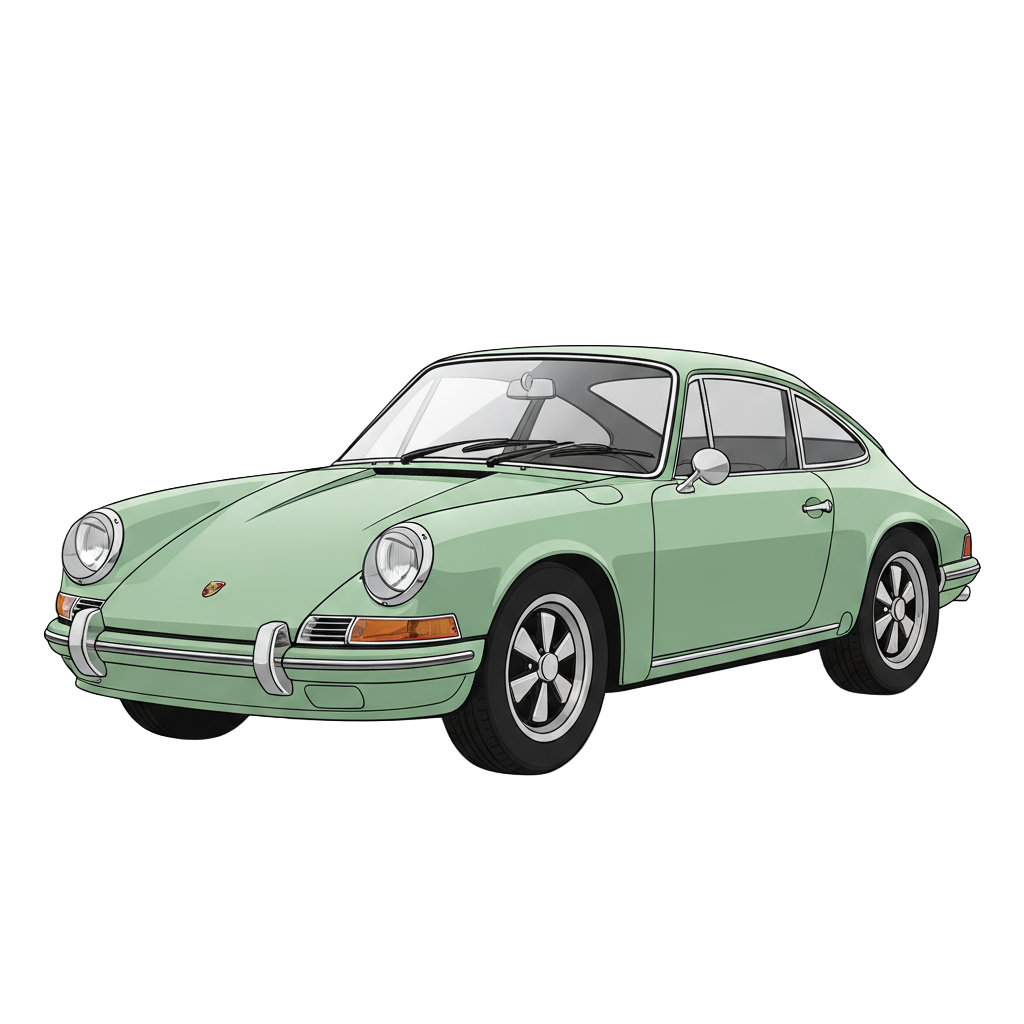 Early Porsche 911 Illustration